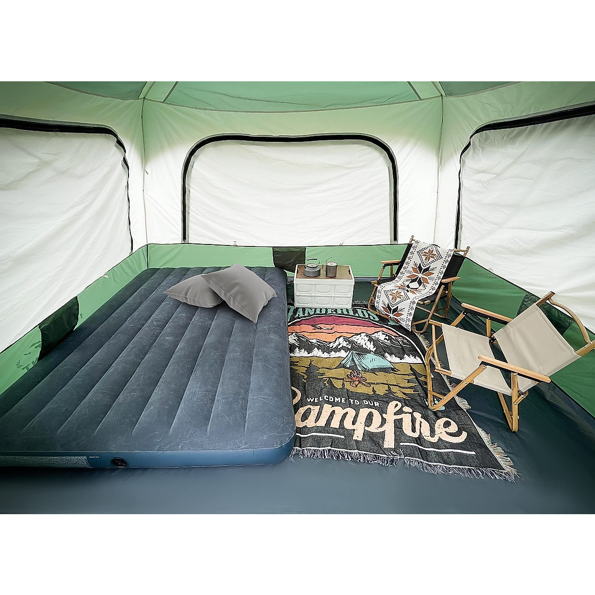 GEERTOP 6 Person Instant Tent for Camping, Large Instant Cabin Tent Easy Setup Pop Up Tent for Family Camping