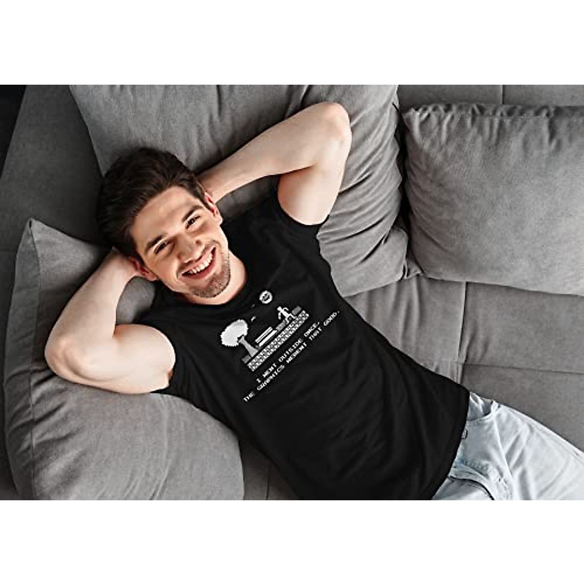 I Went Outside Once The Graphics Weren't That Good - Funny Gamer Shirt for Men - F/Maroon-Lg