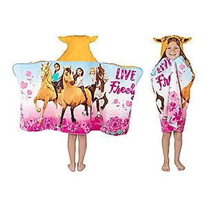 Franco DreamWorks Spirit Kids Bath Hooded Towel Wrap, 24 in x 50 in