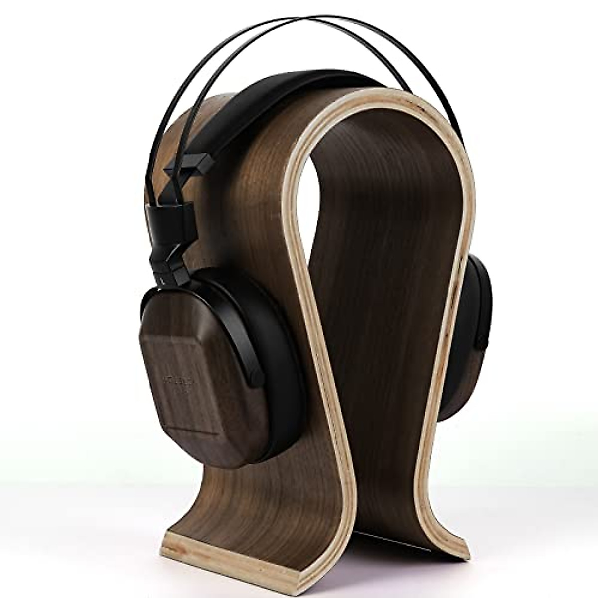 Linsoul BLON B60 50mm Beryllium-Coated Diaphragm HiFi Over-Ear Close-Back Headphone with Wooden Faceplate, Copper Cable, Stainless Leather Headband for Studio Musician Audiophile (BL-B60, Black)