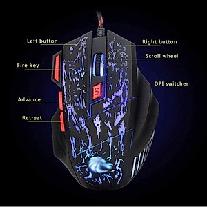 XYLXJ Gaming Keyboard and Mouse, Keyboard and Mouse Wired Gaming Keyboard and Mouse Combo RGB Backlit Gaming Keyboard