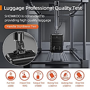 SHOWKOO Luggage Sets Expandable PC+ABS Durable Suitcase Double Wheels TSA Lock 3pcs Black