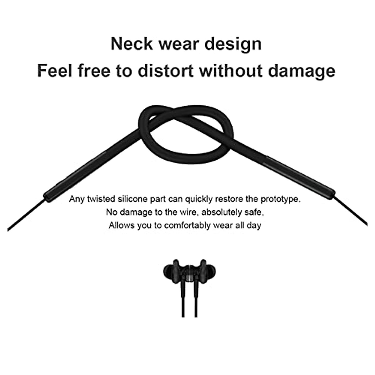 Siindoo JH-ANC11 Active Noise Cancelling Earbuds – Neckband Headphones 20Hrs Playtime,Wireless Bluetooth Headphones with Microphone, Magnetic IPX7 Waterproof Stereo Earphones for Gym Running