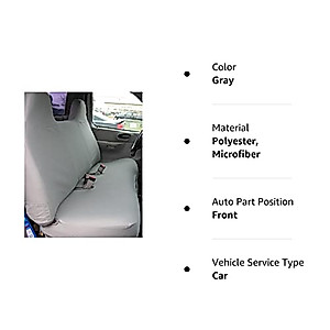 Durafit Seat Covers Made to fit 1999-2007 Ford F150 Seat Covers Exact Fit, Front Solid Bottom, Solid Back Bench with Molded Headrests | Seat Covers for Trucks Ford F150 | Gray Twill Fabric