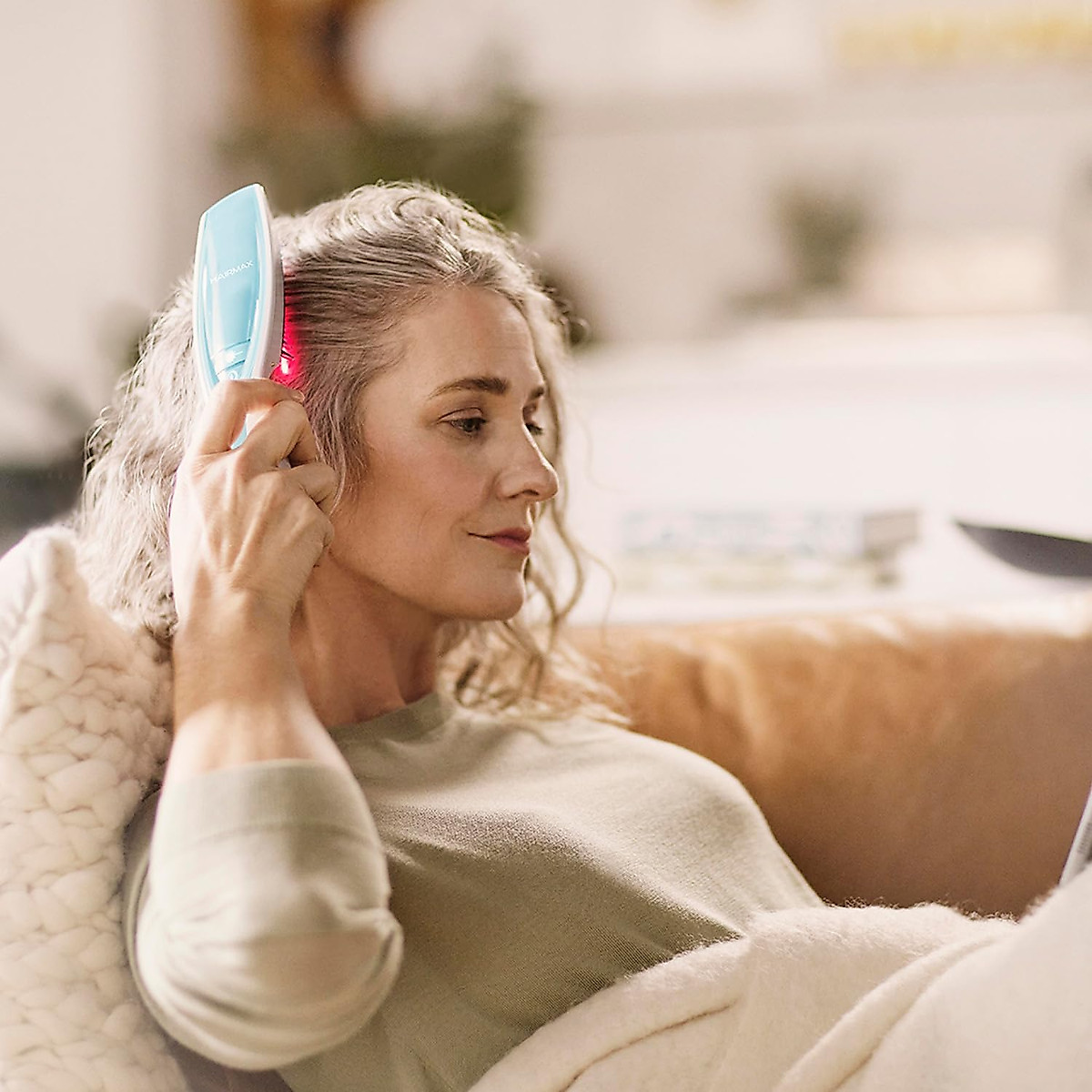 Hairmax Ultima 12 LaserComb - (FDA Cleared) Laser Hair Regrowth Treatment Device for Men & Women - Reverses Thinning Hair Loss - Red Light Therapy to Stimulate Hair Growth - Cordless Design