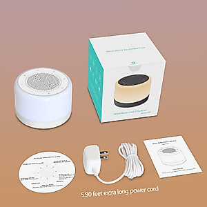 YYDSKIT Sound Machine Baby,White Noise Machine for Baby with Night Light, 32 Soothing Sounds,Plug in,5 Timers & Memory Feature, Noise Machine for Baby Kids Adults,Home
