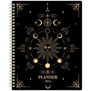 2024 Planner - Jan. 2024 - Dec. 2024, Planner 2024, 8" x 10", 2024 Planner Weekly and Monthly with Tabs + Flexible Cover + Thick Paper + Twin-Wire Binding, Daily Organizer
