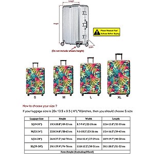 GOXUNYUAN Travel Luggage Cover, Suitcase Protector Bag Fits 26-28 Inch Luggage Colorfulmaple