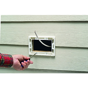 Arlington DBHR141-1 Outdoor Electrical-Box Adapter Plate for Existing Siding Retrofit Construction, Horizontal, 1/2-Inch Lap