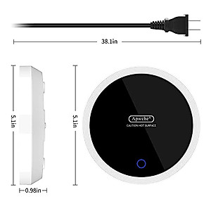 Apwche Coffee Warmer for Desk Keep Coffee hot with Gravity Sensor auto Shut Off & on Cup Warmer for Coffee Cup Warmer for Coffee, Milk,Water, White Without Cup