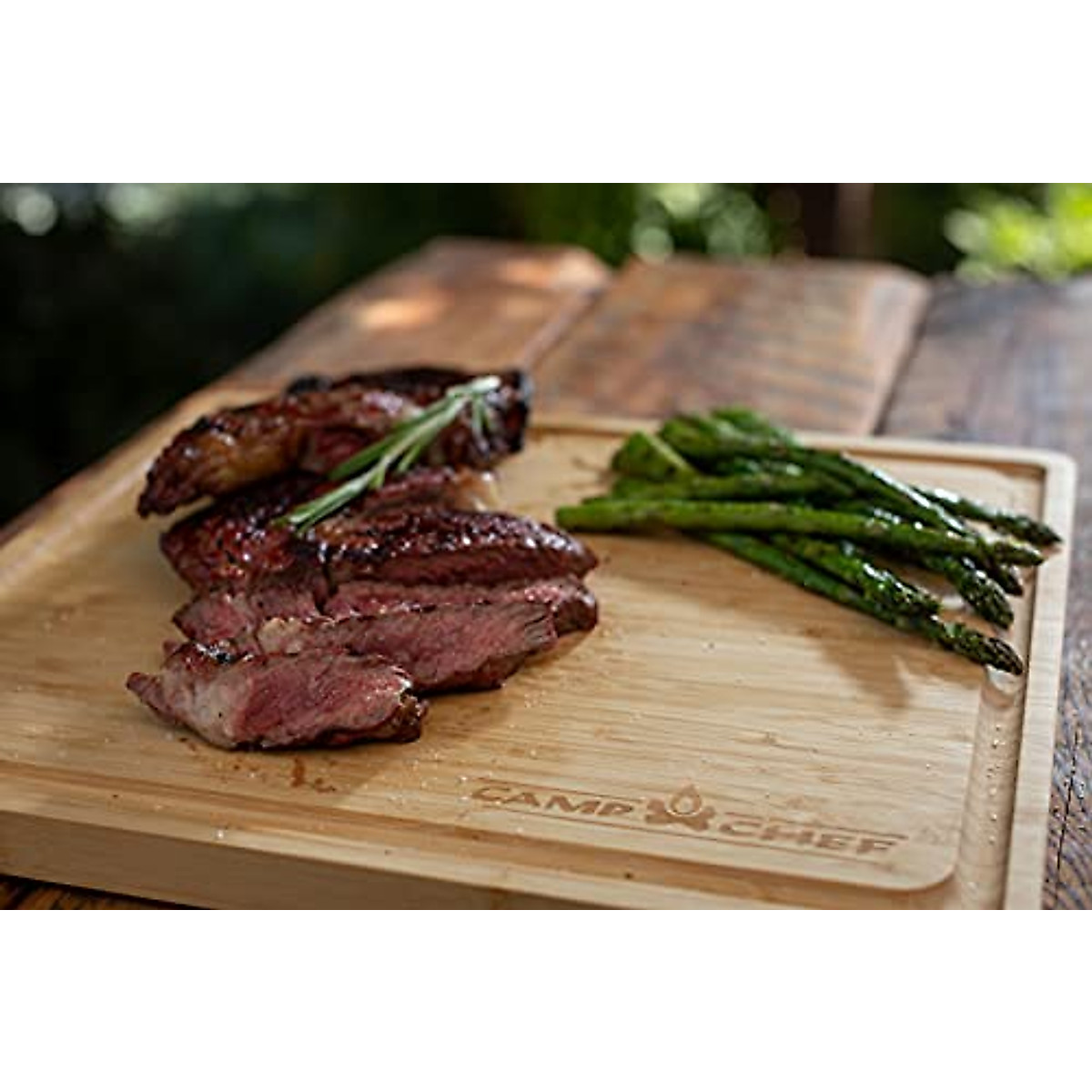Camp Chef Bamboo Cutting Board - Wood Cutting Board for Kitchen Accessories & Outdoor Cooking - Perfect for Cutting Meat, Veggies, Cheese & More - 14" x 16"