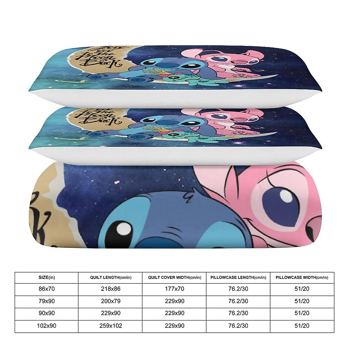 MSLuLa Cartoon Bed Duvet Cover Cute Kids Adults Bedding Sets Anime 3D Printed Lightweight 3 Pieces Comforter Cover Sets with 1 Duvet Cover and 2 Pillow Cases, Queen