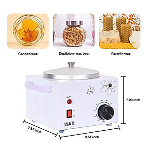 WAOYPGZ Kit Portable Wax Warmer Machine for Painless Hair Removal, Depilatory Wax Heater Metal Large Capacity Wax Warmer Fast Melt Epilator Machine Hair Removal for All Waxs (Soft,Hard,Paraffin)