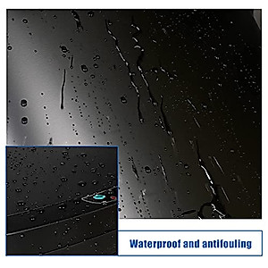 13 Gallon 50 Liter Garbage Can Kitchen Trash Can with Lid Automatic Sensor Touch Free Stainless Steel Waste Bin for Bathroom Bedroom Home Office,Black