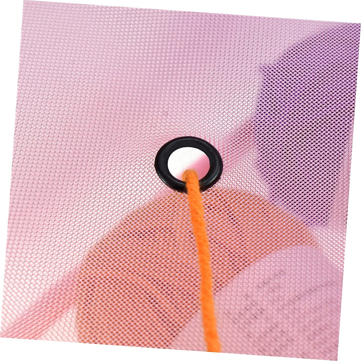 SHINEOFI Needles Organizer Clothes Hanging Rack Stand Organizer Pouch Woven Tote Wool Storage Bag Clear Makeup Bag Organizer Knitting Storage Bag Yarn Hanger Rack Travel Mesh Pink