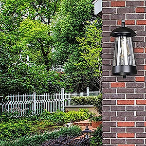 TONPOP Outdoor Lighting Fixture Wall Lamp Minimalist Creativity Wall Lighting Black High Temperature Baking Paint Sconce Wall Lights E27 Base for Doorway Balcony Staircase Courtyard