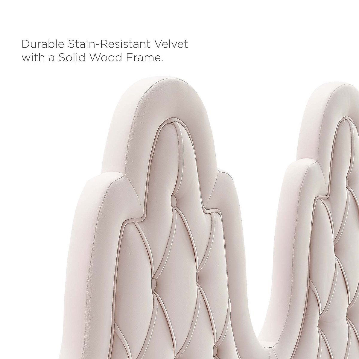 Modway Augustine Tufted Performance Velvet Headboard, King/California King, Pink