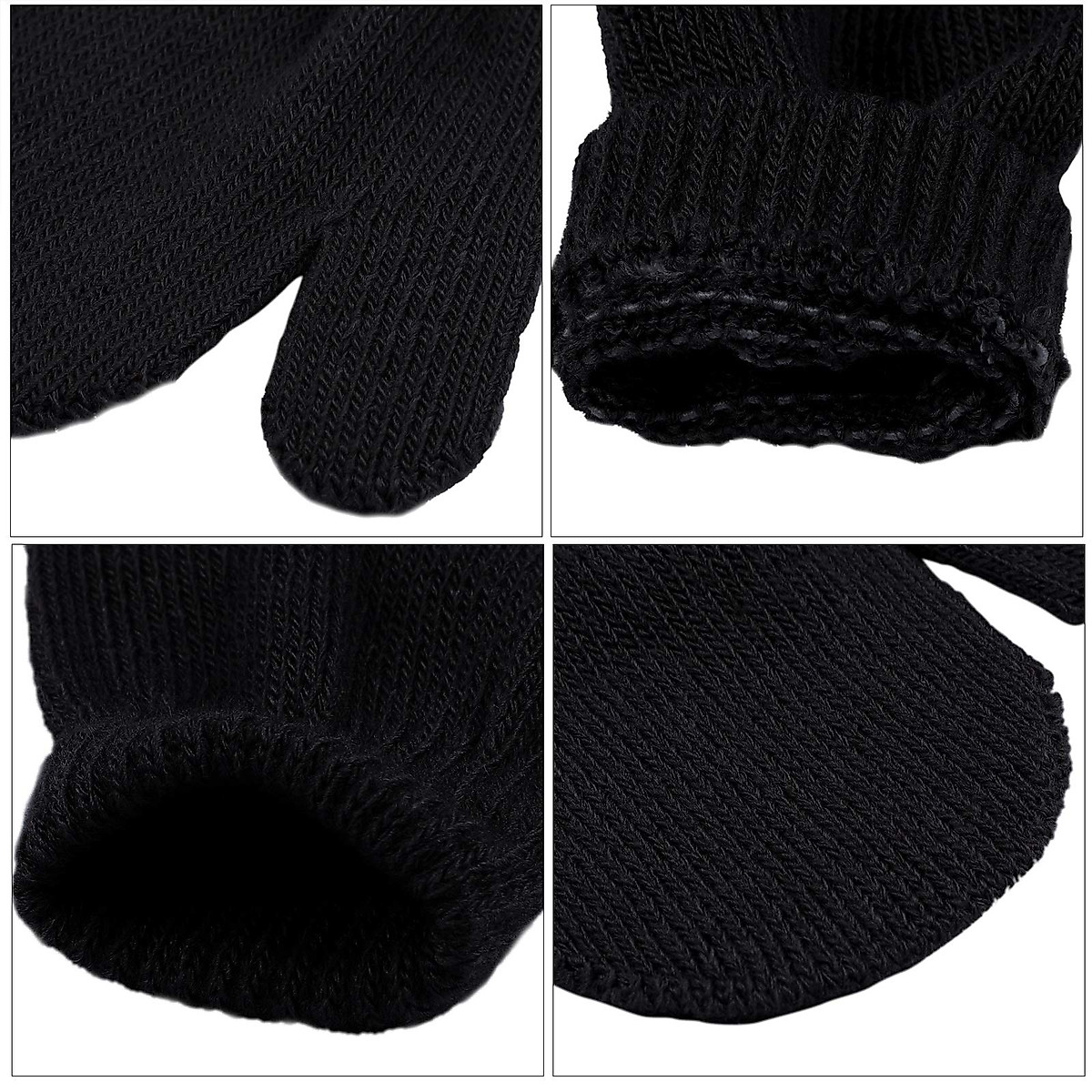 URATOT 6 Pairs Toddler Knitted Mittens Magic Stretch Gloves Winter Warm Knitted Soft Baby Mittens