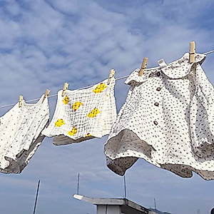 Retractable Clothesline Flexible Portable Heavy Duty 40 Feet Adjustable Heavy Duty Laundry Clothes Line for Wet or Dry Clothes Indoor or Outdoor Easy Installation Gray