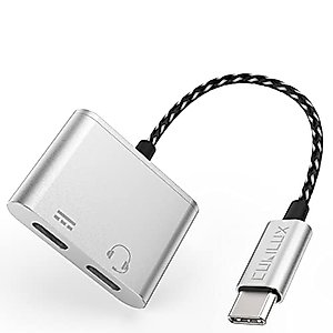 Cubilux USB C to Dual USB C Splitter for Audio/Charging/Data Syncing, Type C Headphone Charger Compatible with iPad 10 iPad Pro iPad Air 5/4 iPad Mini 6, Google Pixel 7/6 Pro 6a 5 4XL
