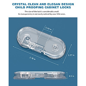Child Safety Cabinet Locks, Baby Proofing Locks for Cabinets, 10 Pack DUOSI No Screws and Magnets Refrigerators Locks Child Proofing Baby Locks for Kitchen Cabinets and French Door Fridges