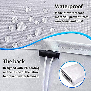 Zhadongli Art Outdoor Furniture Cover Waterproof, Heavy Duty Patio Furniture Cover, Patio Furniture Outdoor Sectional Sofa Set, Outdoor Rectangular Table and Chair Set Cover, 67" Lx37 Wx28 H