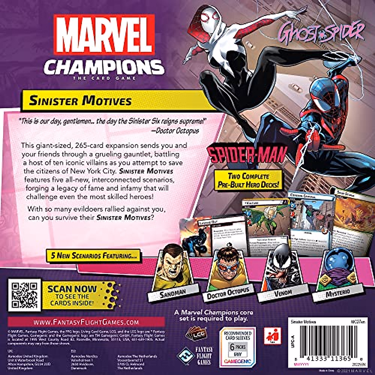Marvel Champions The Card Game Sinister Motives Campaign Expansion | Strategy Card Game for Adults and Teens | Ages 14+ | 1-4 Players | Avg. Playtime 45-90 Mins | Made by Fantasy Flight Games