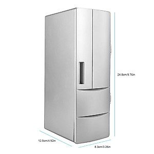 Jeanoko Mini Refrigerator, Refrigerator USB Frideg Freezer Builtin LED Lights Compact Useful for Traveling