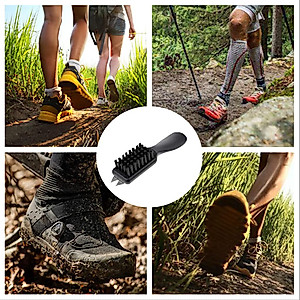 2 Pieces Mud Brush for Boots Golf Shoes Brush Stiff Bristles Shoe Brush|Cleaner Dirt Remover Tools Mud Remover with Spike Wrench fit for Hiking Shoes Farm and Walking Boot Brush