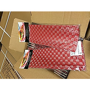 New Star Foodservice 44263 Red Check Food Basket Liners, 12 By 12-inch, Set of 36