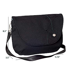 HAIKU Bliss Eco-Friendly RFID Blocking Travel Crossbody Saddle Bag, Gray Poplar