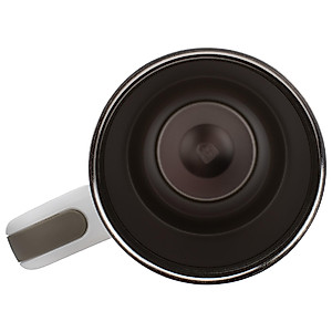 Elanze Designs Warning May Talk About Airplanes Pilot 40 oz. Stainless Steel, Large Water Bottle Coffee Mug, Spill & Leak Resistant, Thermal Travel Tumbler with Handle, Lid & Straw, White