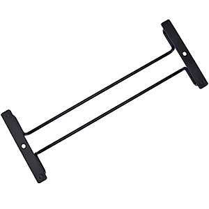 ZOOHOT 27.5cm Wine Glass Rack - Under Cabinet Stemware Wine Glass Holder Glasses Storage Hanger Metal Organizer Black (1 Rows, 2 Pack)