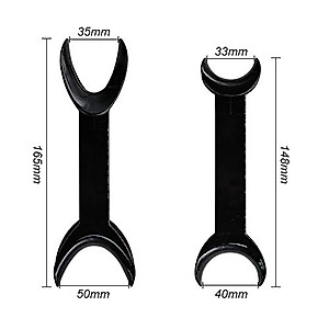 8 Pcs T-Shape Black Intraoral Cheek Lip Retractor Double Head Mouth Opener for Teeth Whitening Dental Orthodontic Tool Surgical Retractor