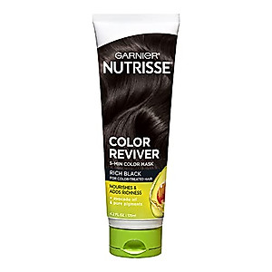 Garnier, Nutrisse Color Reviver 5 Minute Nourishing Color Hair Mask Rich Black, 4.2 Fl Oz