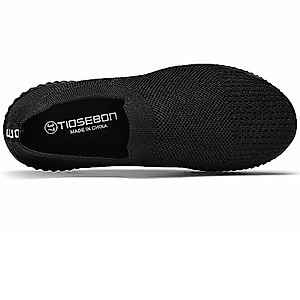 LANCROP Women's Walking Nurse Shoes - Mesh Slip on Comfortable Sneakers 9.5 US, Label 41 All Black