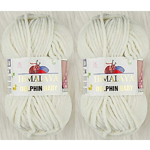 Himalaya Dolphin Baby Yarn Knitting Yarn 2 Skeins 264 Yards 2x100gram Super Bulky Baby Blanket Yarn (80308)