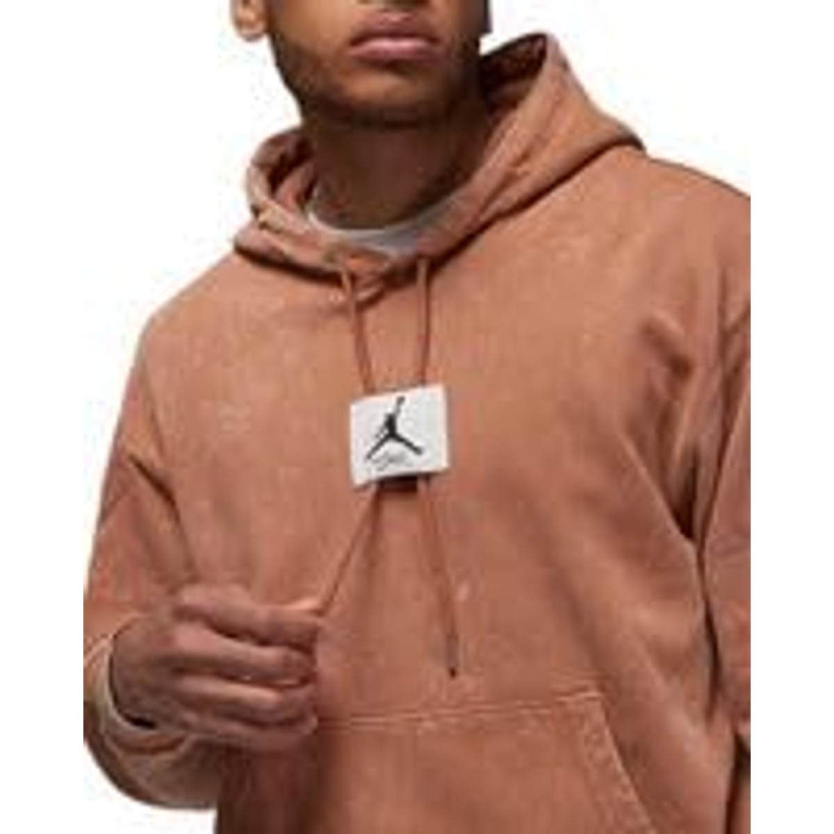 Nike Jordan Mens Flight Fleece Washed Pullover Hoodie L Ligth Brown