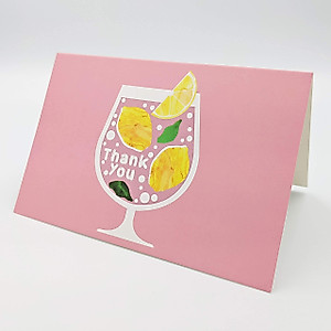 Gooji 4x6 Lemon Thank You Cards (Bulk 36-Pack) Matching Peel-and-Seal White Envelopes Assorted Set Birthday Party, Bridal Shower, Baby Shower, Weddings, Graduation Blank Notes