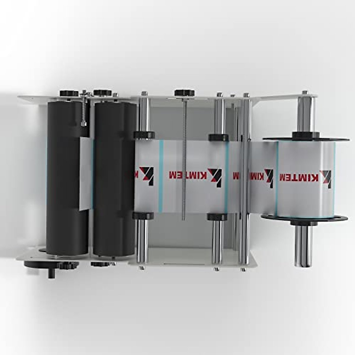 KIMTEM Manual Round Labeling Machine, Bottle Label Applicator for Round Bottles White