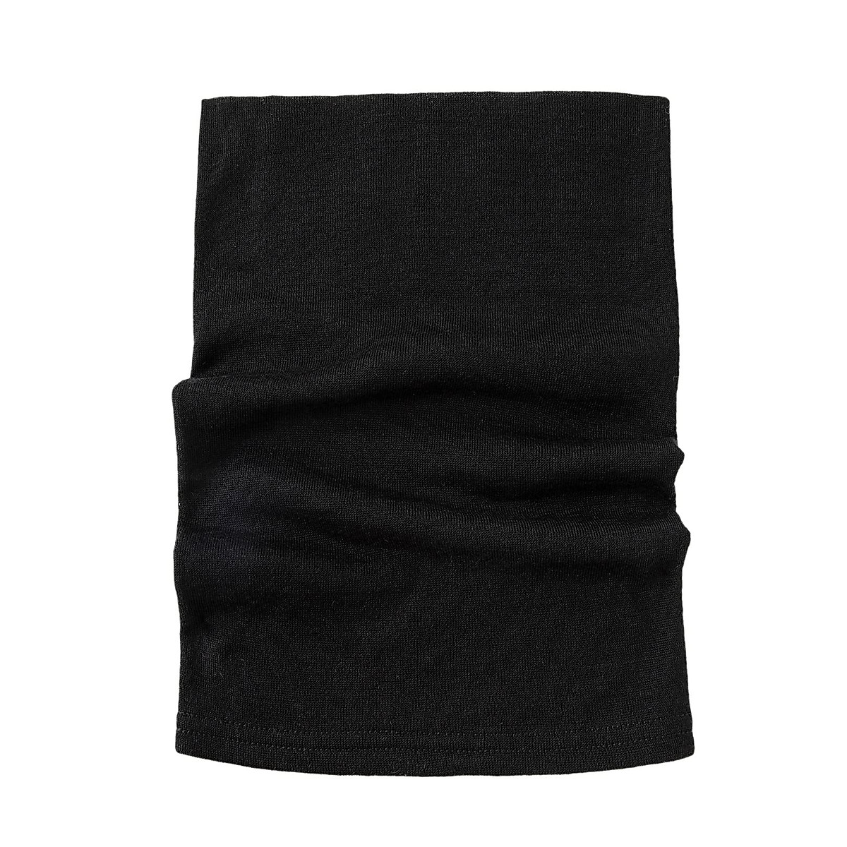Villand 100% Merino Wool Neck Gaiter for Men and Women, Double Layer Seamless Neck Warmer for Skiing Cycling & Winter Sports (Black)