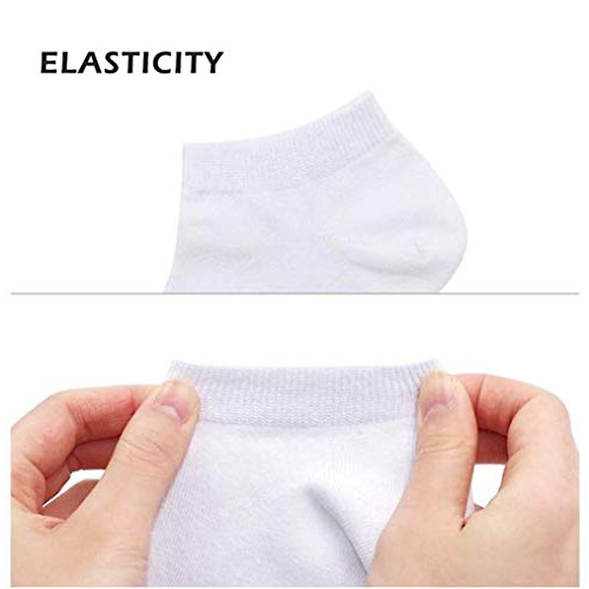 PACKO SOCKS Men's 8-Pairs Cotton Low Cut Ankle Socks (White)