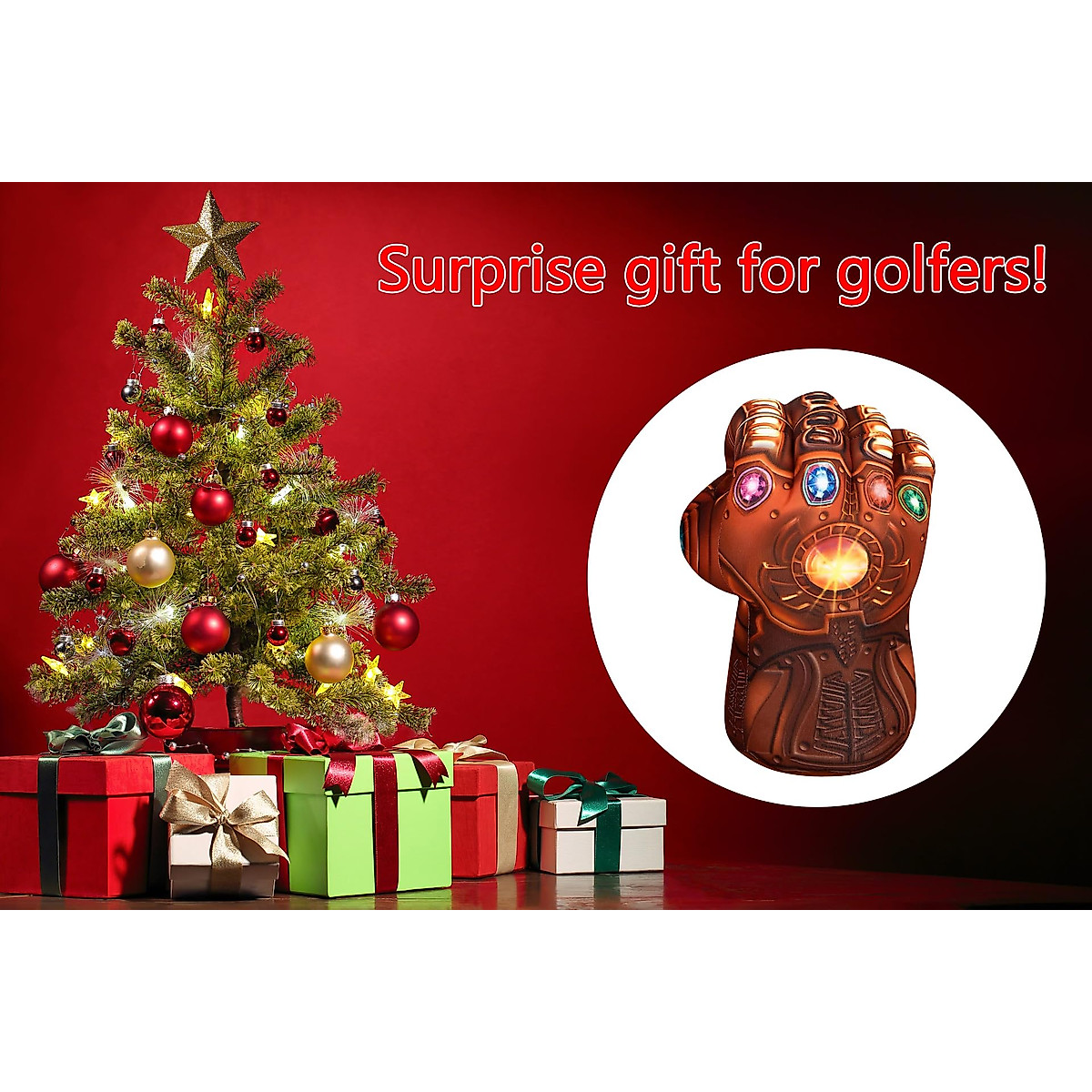 LeFeng Golf Club Head Covers Perfect for 460cc Driver and Fairway Wood Funny Palm Shape Wood Head Covers (Endless Palm, for Driver Wood)