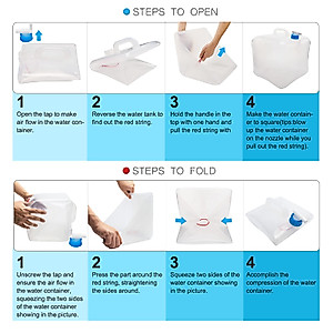 Gowithwind Collapsible Water Container Jug, 5.3 Gallon BPA Free Water Storage Carrier with Spigot, for Camping Backpacking Hiking Outdoors & Emergency, Food-grade Foldable Portable Survival Gear