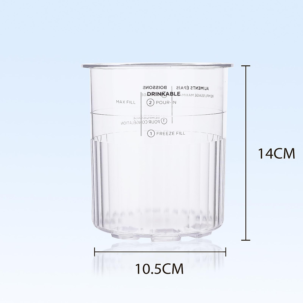 YUTENG 24 oz. Extra Pint | Containers Replacement for Ninja Creami Deluxe 11-in-1 XL Pints and Lids - 4 Pack, Compatible with Ninja Creami NC500, NC501 Series Ice Cream Maker, Dishwasher Safe