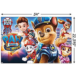 Trends International Nickelodeon Paw Patrol Movie-Theatrical Wall Poster, 22.375" x 34", Unframed Version for Bedroom
