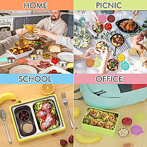 New England Stories Salad Dressing Container To Go, 4 Pack - 1.6 oz Small Containers with Lids for Dip Sauce, Reusable Condiment Cups for Lunch Box