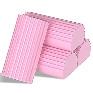 Jeymei 4-Pack Damp Clean Duster Sponge, Sponge Cleaning Brush, Duster for Cleaning Blinds, Glass, Baseboards, Vents, Railings, Mirrors, Window Track Grooves and Faucets Non-Scratch Sponges Pink
