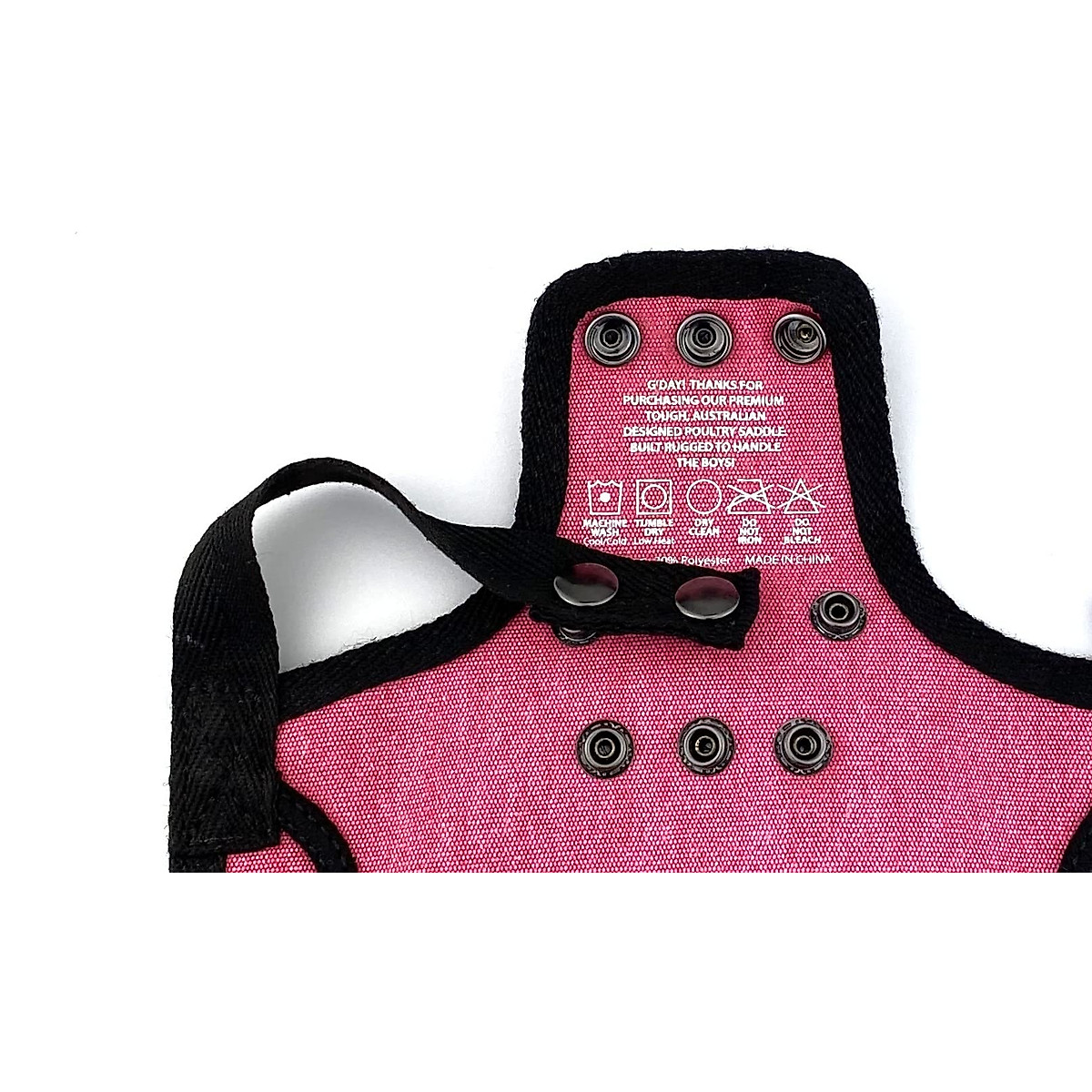 DOWN UNDER OUTDOORS Chicken Saddle with Adjustable Straps for Medium and Large Hens, Chicken Apron, Poultry Saver, Pet Supplies, Including Shoulder Cover (Pink)