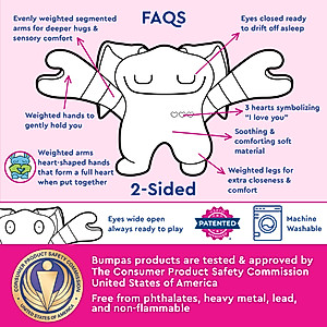 Bumpas Stuffed Animal - 3 lbs - 14" Cute Cuddle Pal, Shloof - Weighted Stuffed Animal -